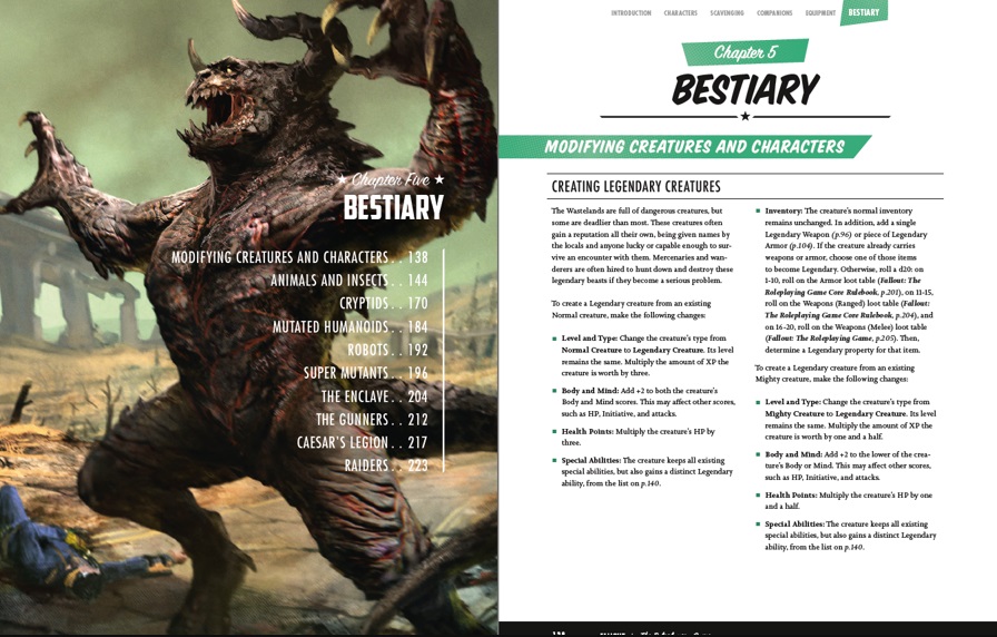 (RPG PDF Spotlight) Fallout: The Roleplaying Game Wanderers Guide Book ...