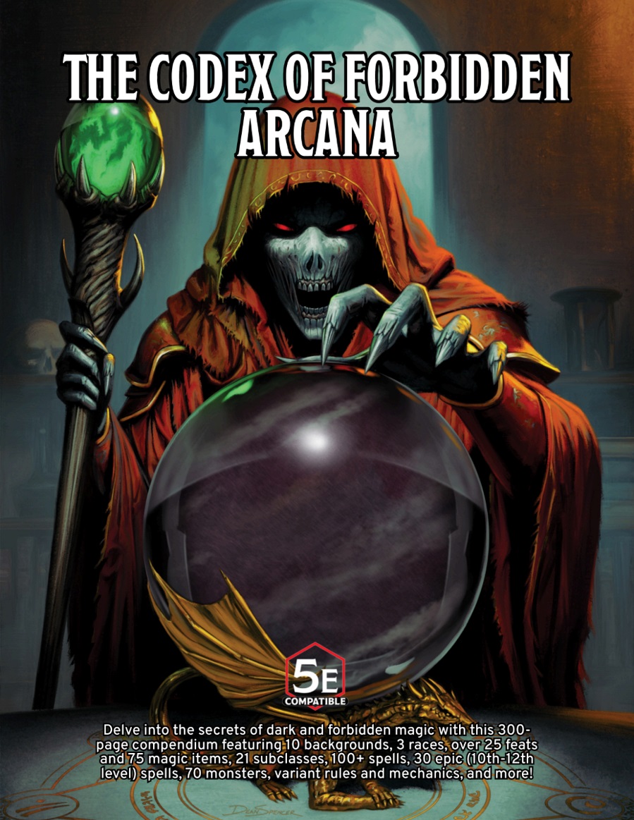 (RPG PDF Spotlight) The Codex of Forbidden Arcana: A Compendium for 5E ...