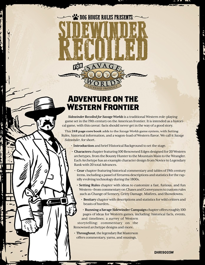 (RPG PDF Spotlight) Sidewinder Recoiled for Savage Worlds | Voices From The Pulpit