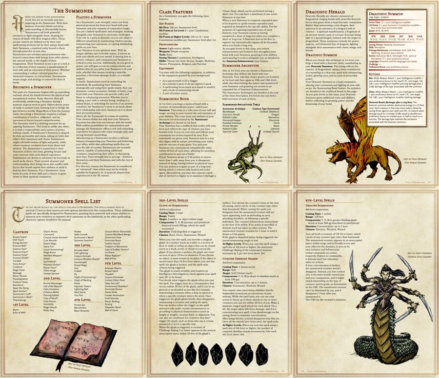 (RPG PDF Spotlight) Tome of Summoning: A Compendium for 5E | Voices ...